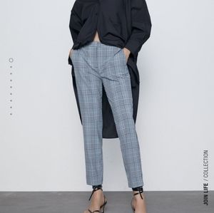 Zara | Pants & Jumpsuits | Zara Plaid Checkered Jogger Pants | Poshmark